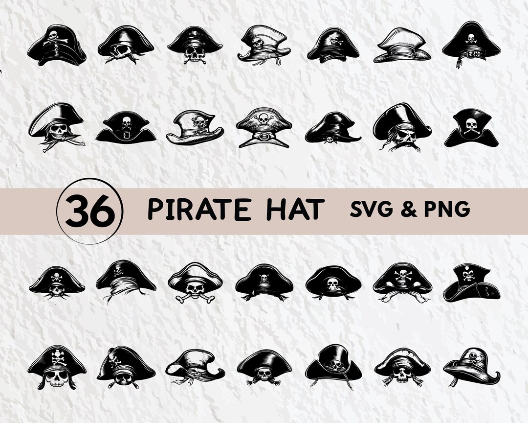 Pirate Hat Silhouette Svg, Pirate Hat Svg Bundle, Pirate Hat Clipart ...