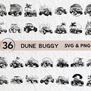 Dune Buggy SVG Bundle: Silhouette, Clipart, Vector (digital Download ...