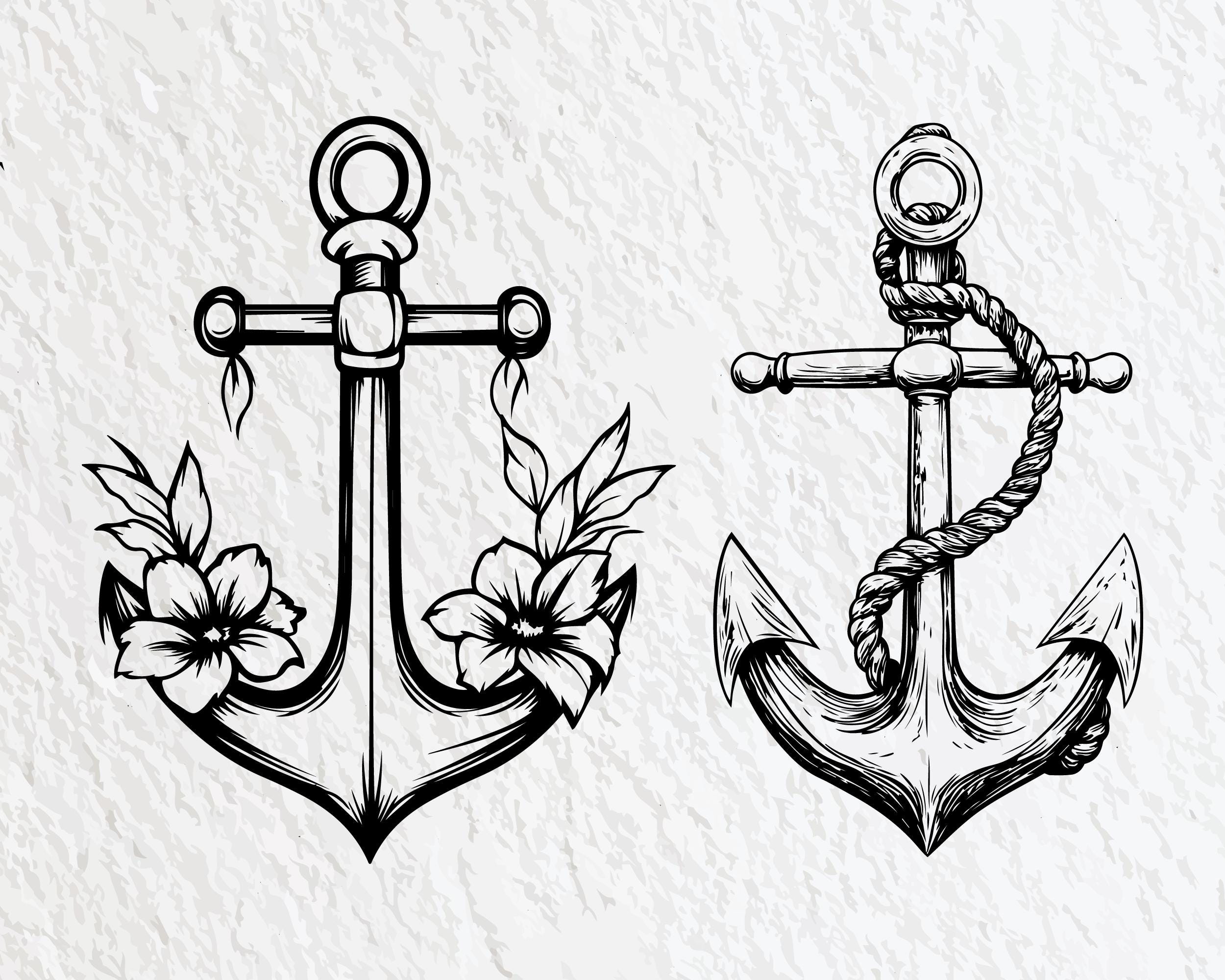 Anchor Svg Bundle, Anchor Silhouette, Anchor Clipart, Anchor Outline ...