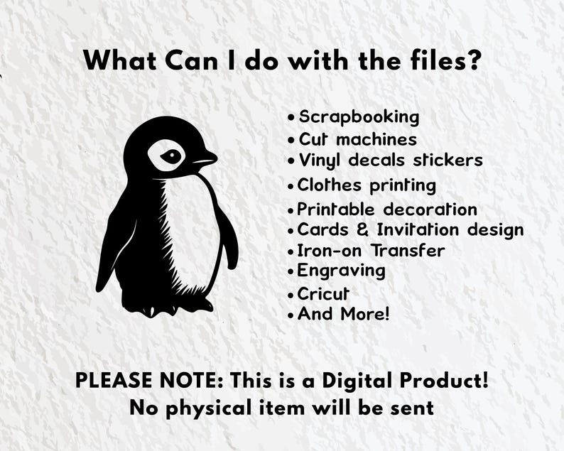 Penguin Silhouette SVG Bundle: Breed Clipart, Decal, Vector (digital ...