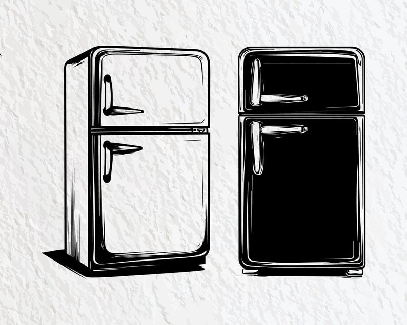 Refrigerator Svg Bundle, Refrigerator Silhouette, Refrigerator Clipart ...