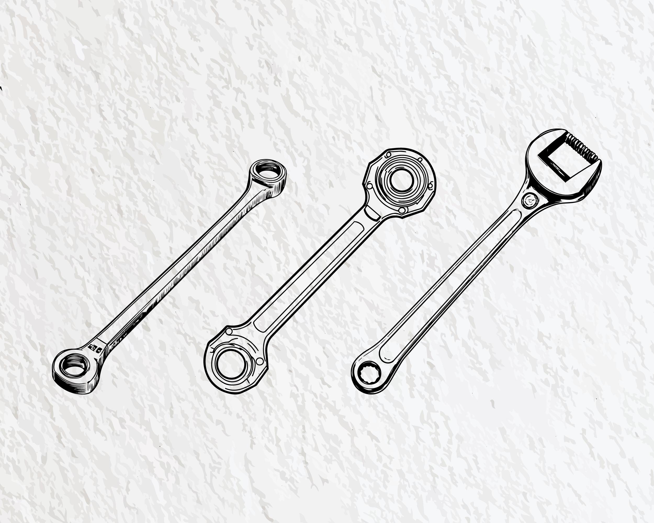 Socket Wrench Svg Bundle, Socket Wrench Silhouette, Socket Wrench ...