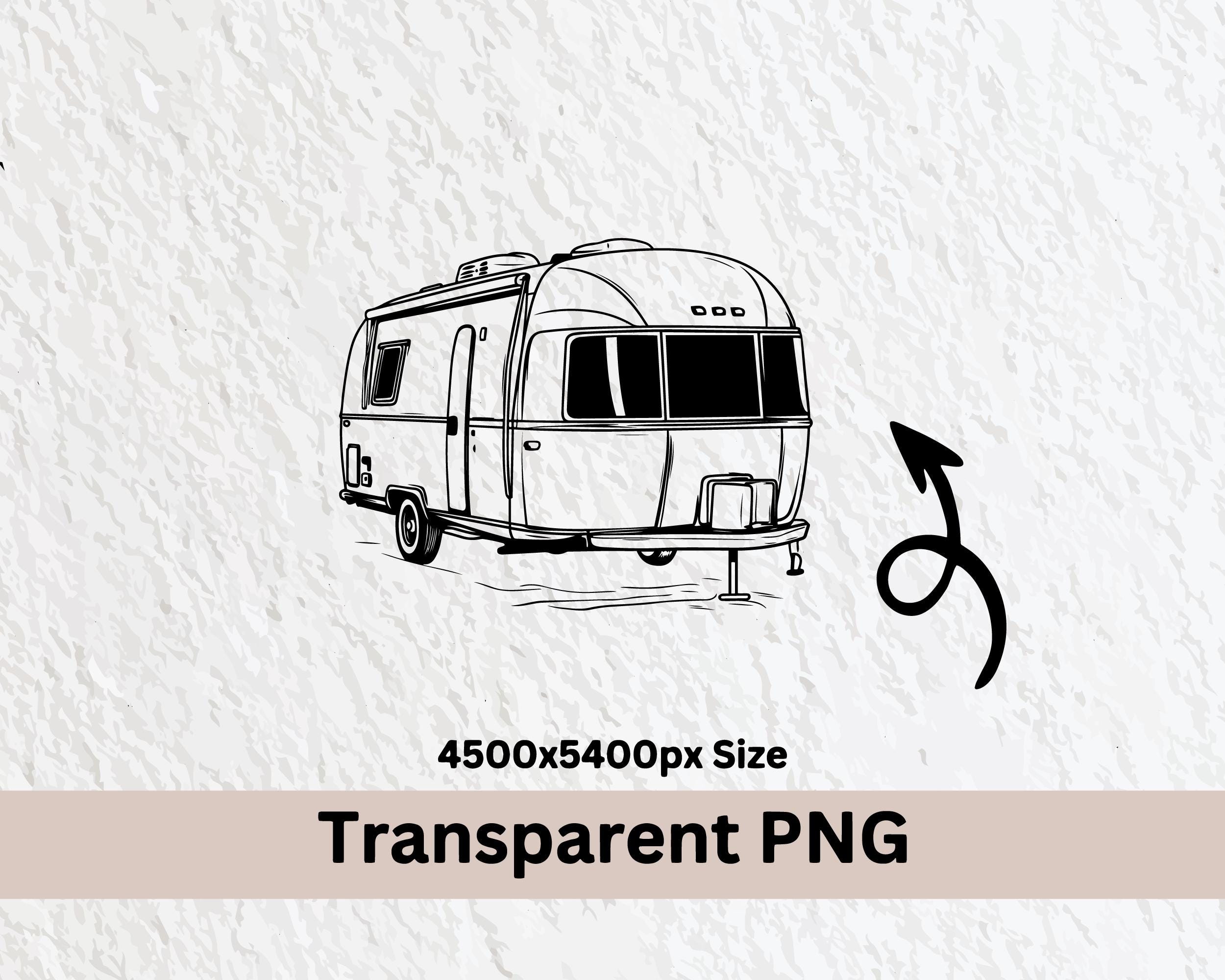 Airstream Svg Bundle, Airstream Silhouette, Airstream Clipart Png ...