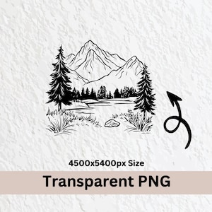 Landscape Scene SVG Bundle: Silhouette Clipart, Vector Decals (PNG) - Etsy