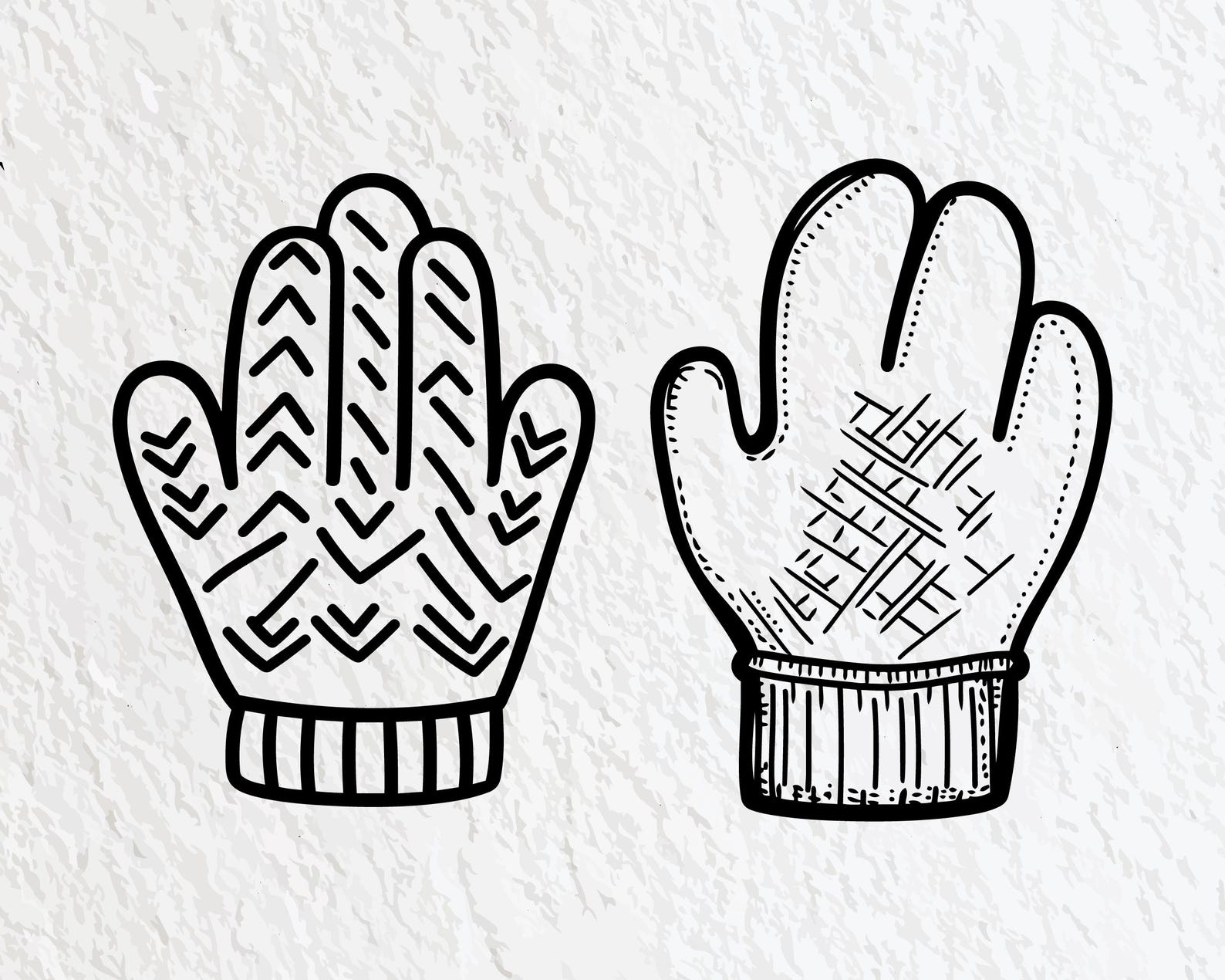 Mitten SVG Bundle: Winter Clipart, Vector Cut Files (PNG, SVG) - Etsy