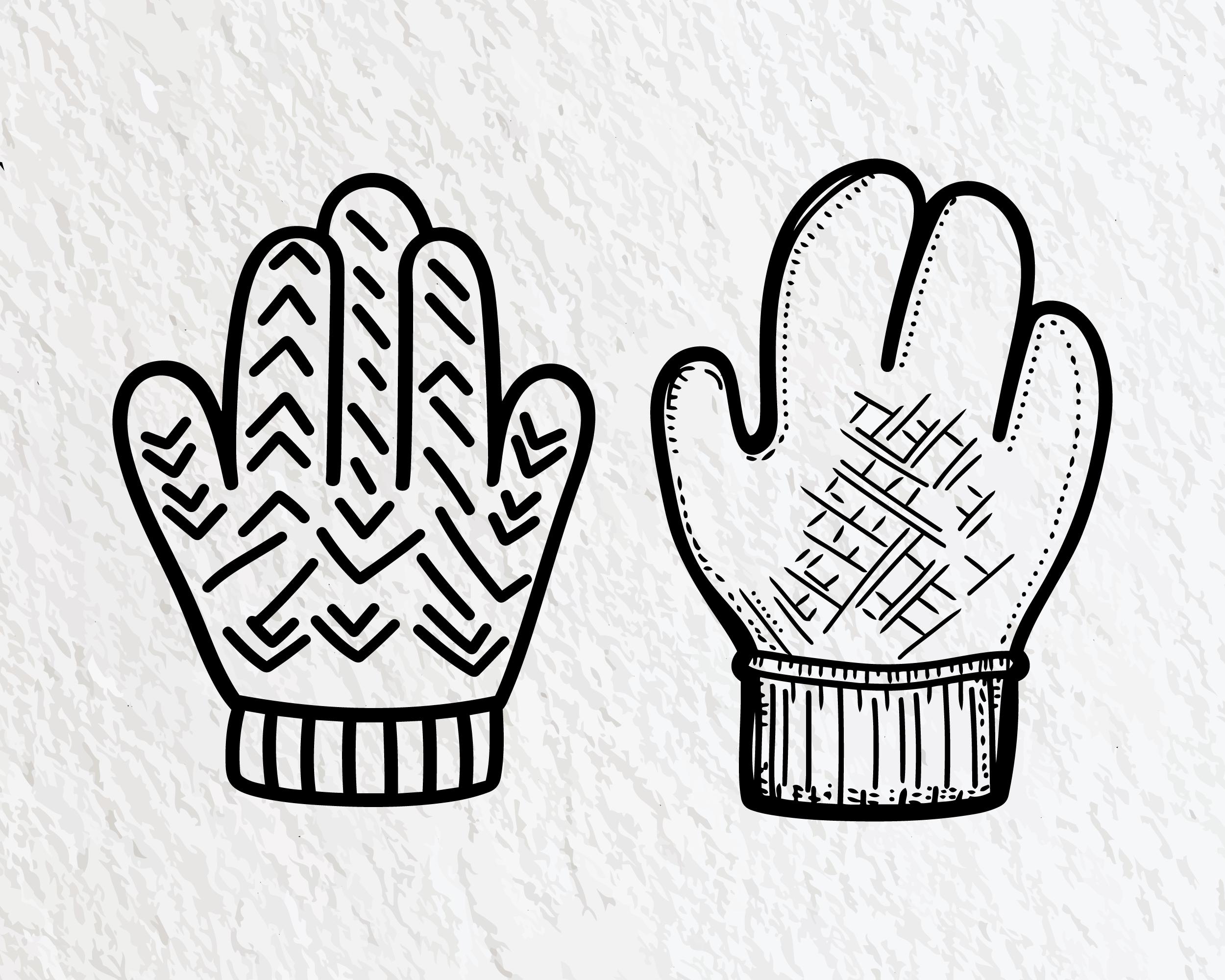 Mitten SVG Bundle: Winter Clipart, Vector Cut Files (PNG, SVG) - Etsy