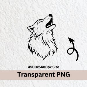 Howling Wolf SVG Bundle: Wolf Outline Art, Cricut Decal (digital ...