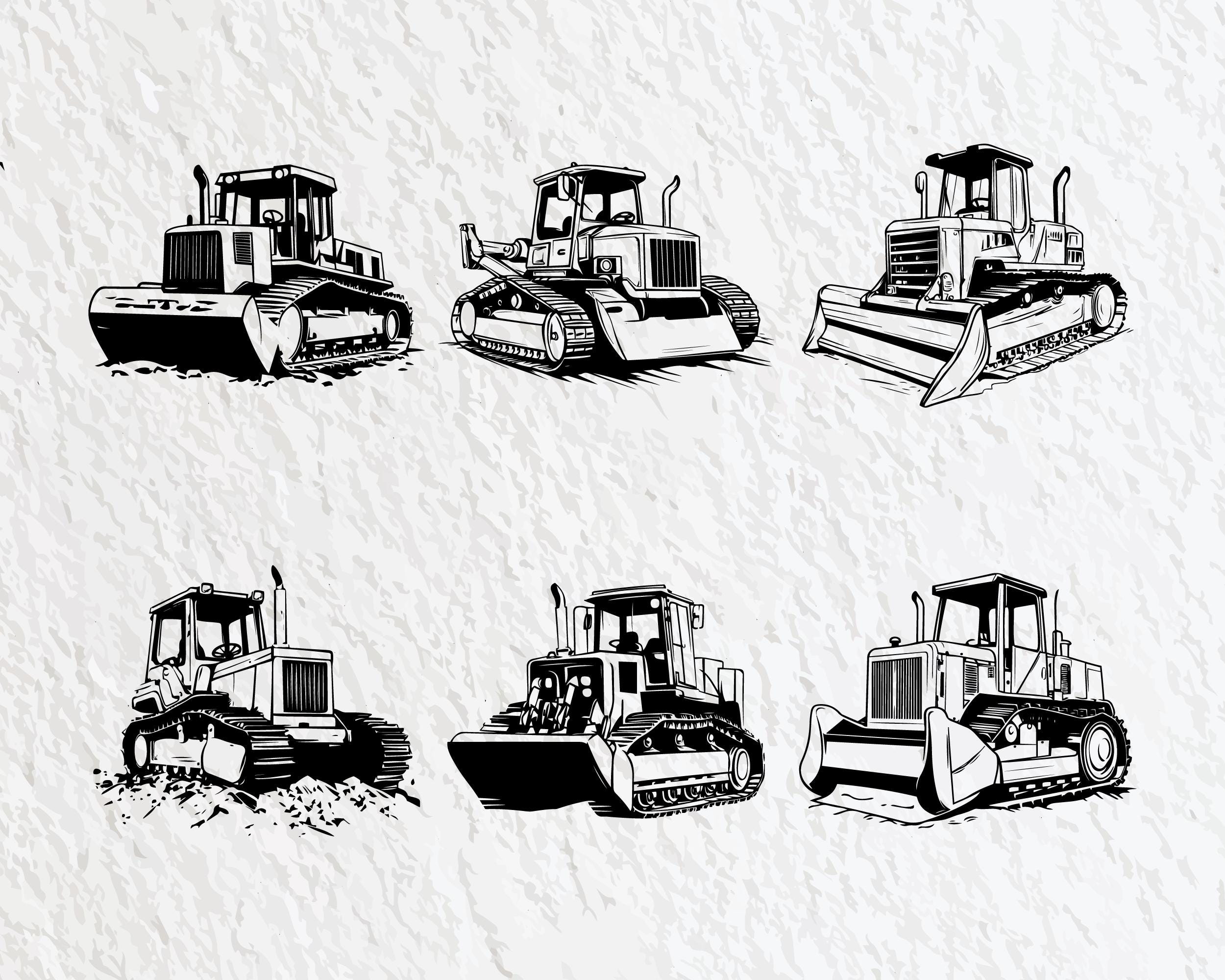 Bulldozer Svg Bundle, Bulldozer Silhouette, Bulldozer Clipart Png ...