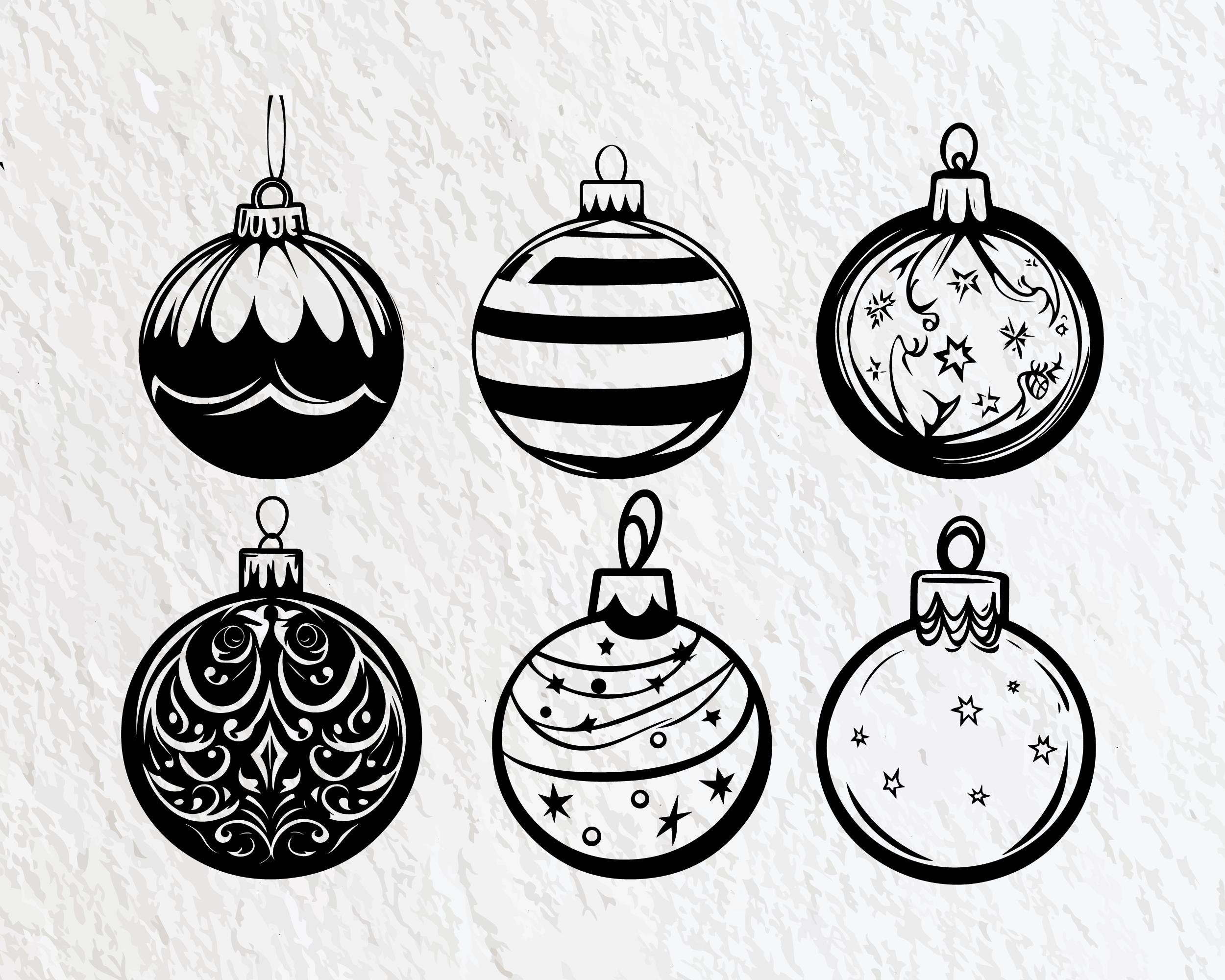 Christmas Ball SVG Bundle: Ornaments Clipart, Vector Cut Files (PNG ...