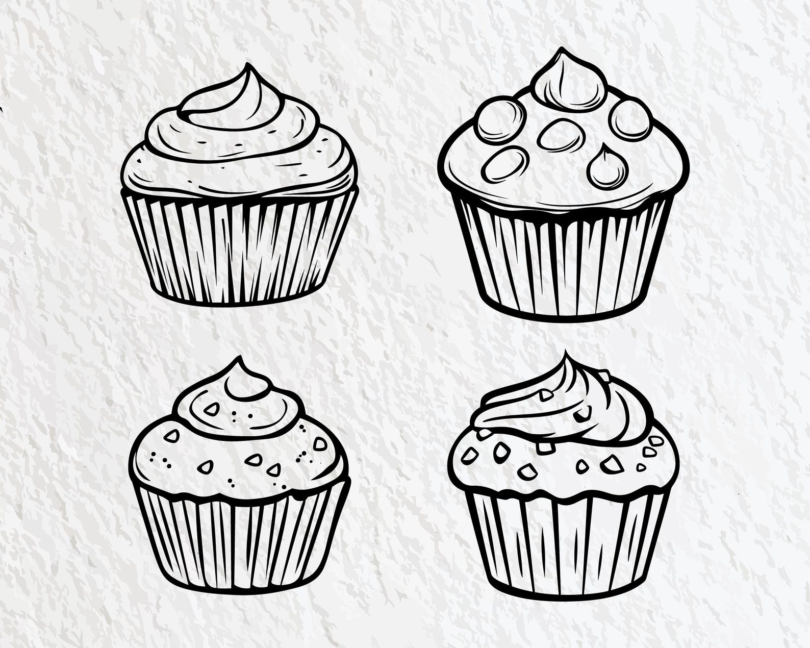 Muffin SVG Bundle: Clipart, Outline, Vector, Logo (PNG, Cricut) - Etsy