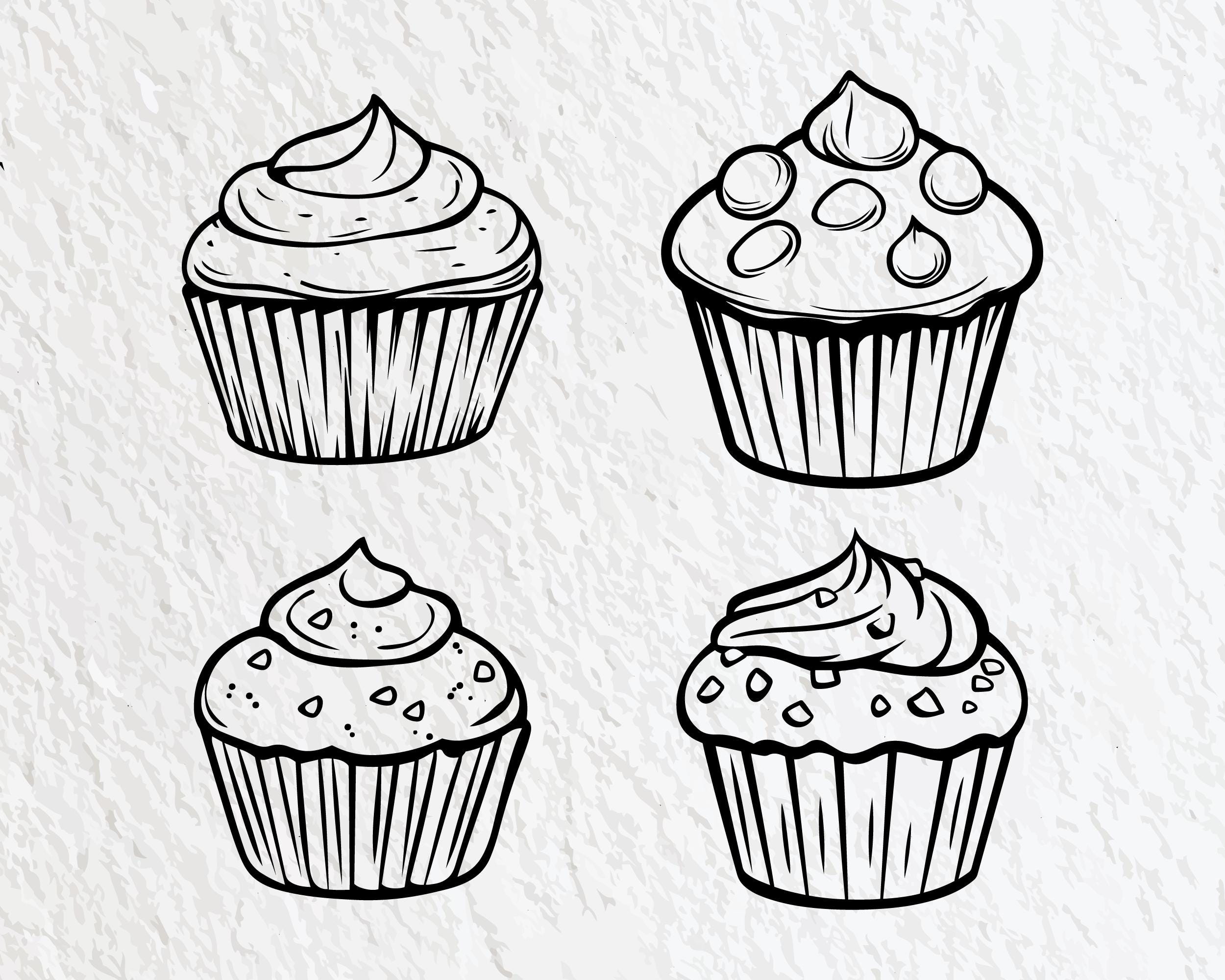 Muffin Svg Bundle, Muffin Silhouette, Muffin Clipart Png, Muffin ...