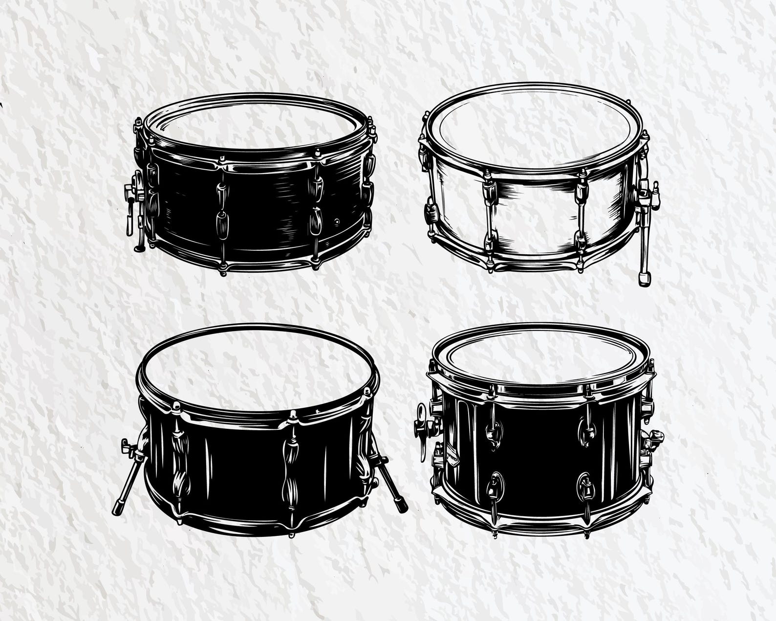 Snare Drum Svg Bundle, Snare Drum Silhouette, Snare Drum Clipart Png ...