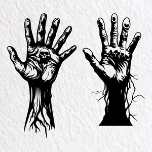 Zombie Hand Svg Bundle, Zombie Hand Silhouette, Zombie Hand Clipart Png ...