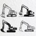 Excavator Truck SVG Bundle: Construction Clipart (PNG, Vector) - Etsy