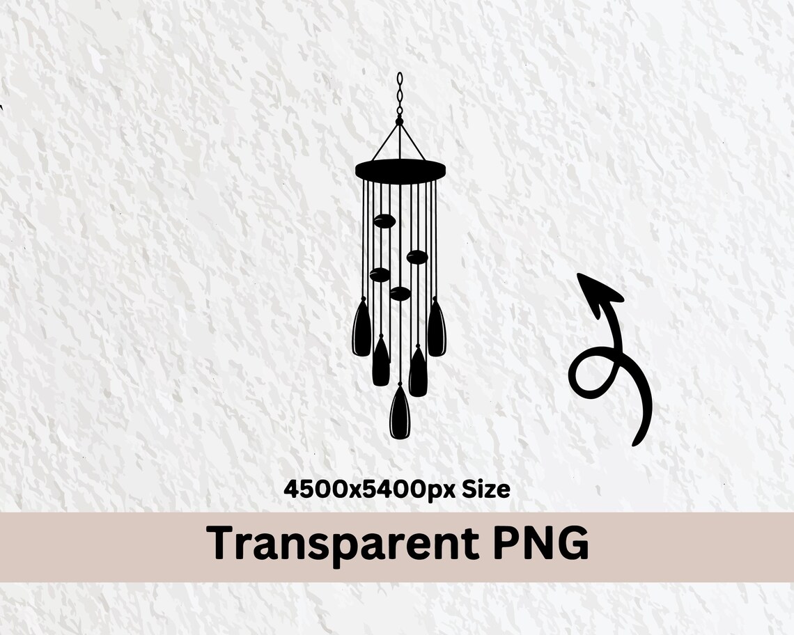 Wind Chime Svg Bundle, Wind Chime Silhouette, Wind Chime Clipart Png ...