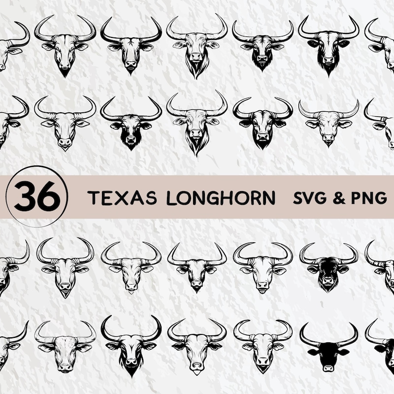 Longhorn Svg - Etsy