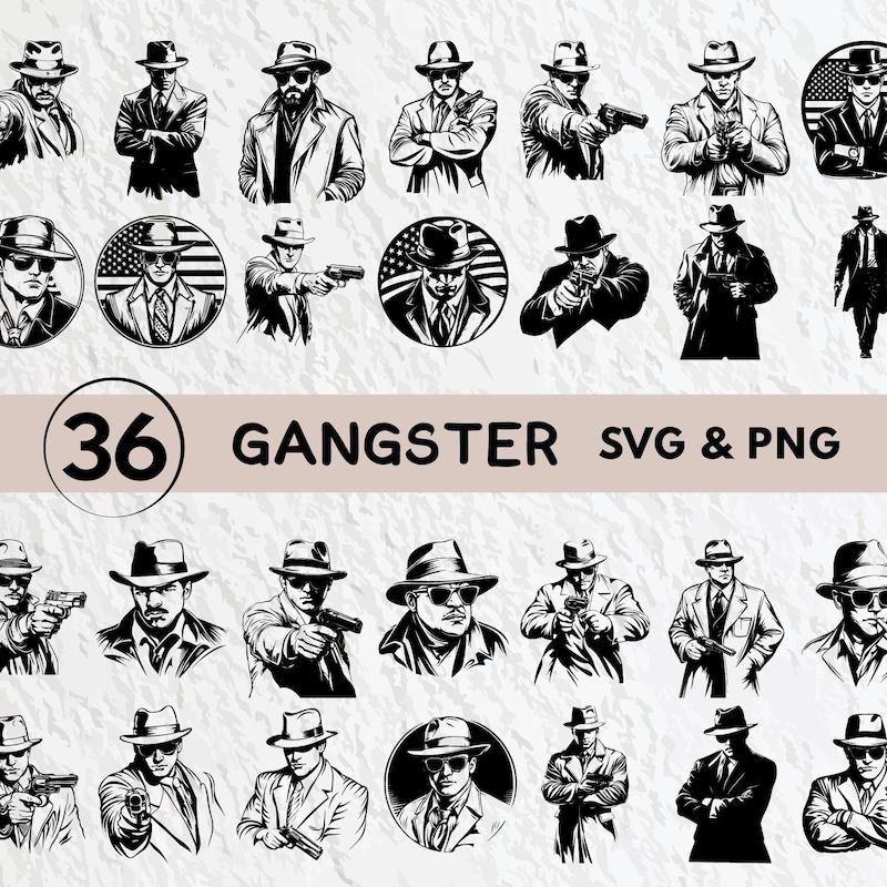 Gangster Svg - Etsy