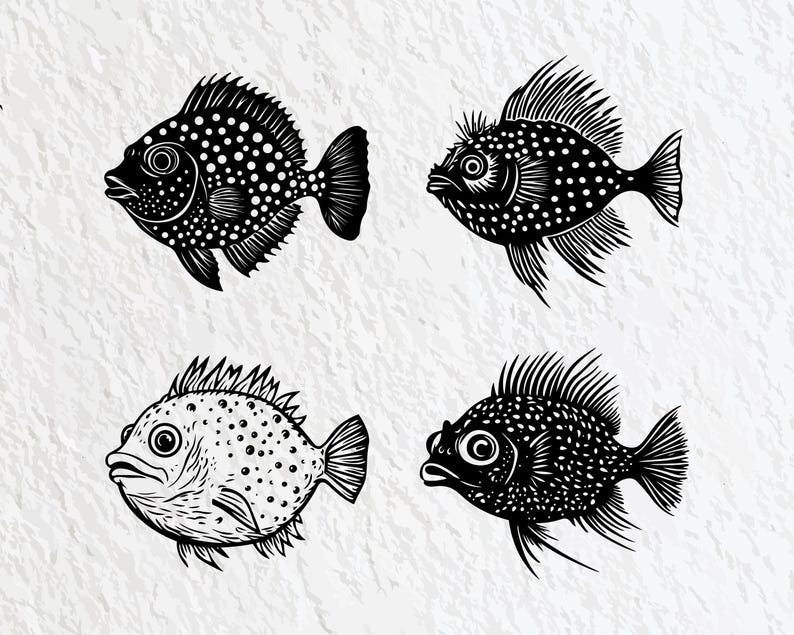 Pufferfish Fish Svg Bundle, Pufferfish Silhouette, Pufferfish Clipart ...