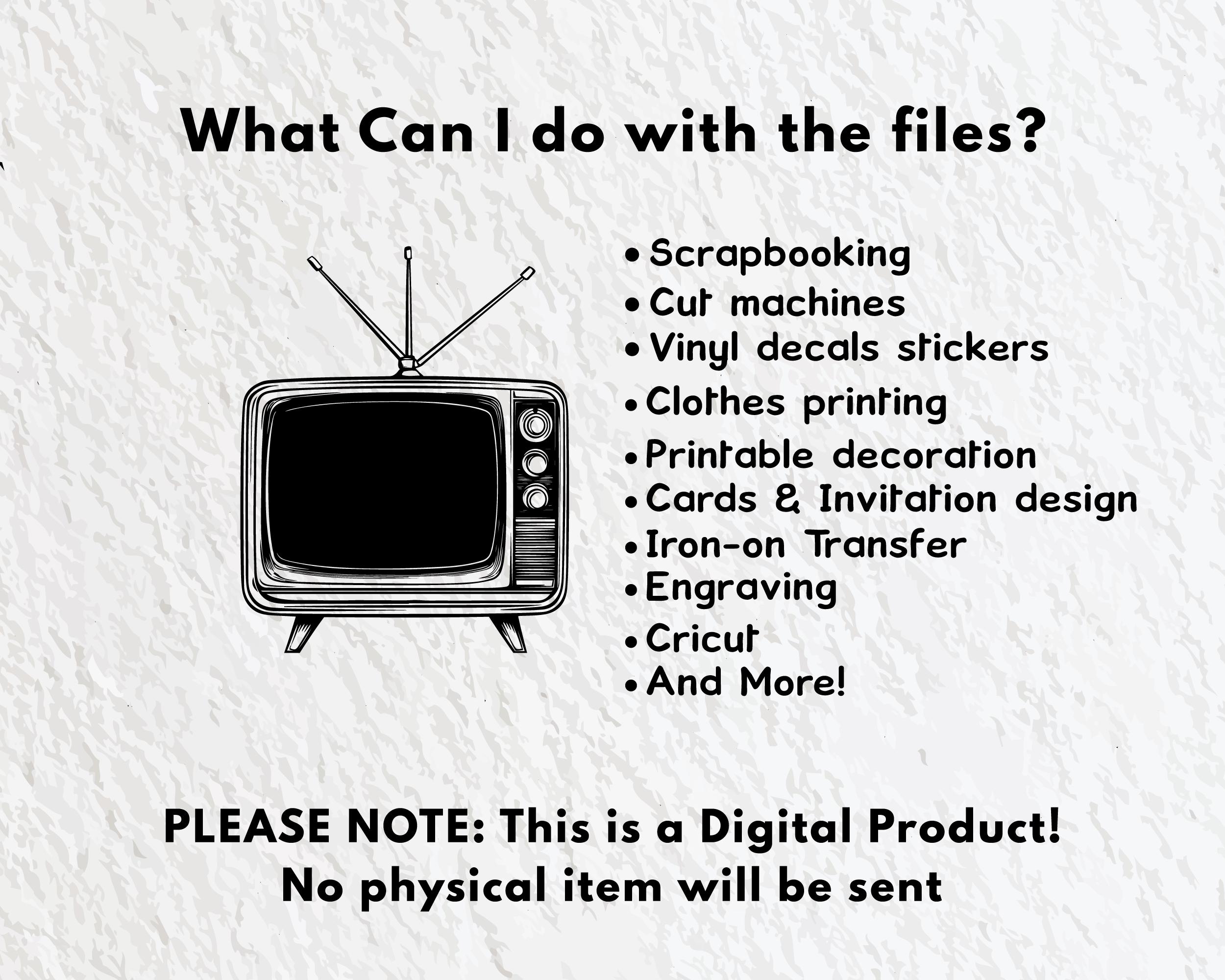 Retro Tv Svg Bundle, Retro Tv Silhouette, Retro Tv Clipart Png, Retro ...