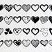 Hearts SVG Bundle: Silhouette Clipart, Vector Decal (PNG) - Etsy