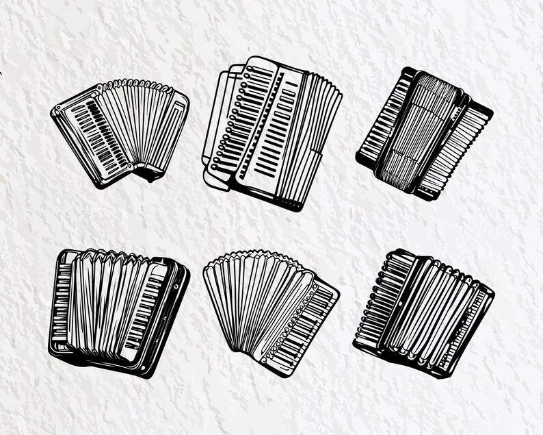Accordion Silhouette Svg, Accordion Svg Bundle, Accordion Clipart ...