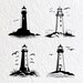 Lighthouse Svg Bundle, Lighthouse Silhouette, Lighthouse Clipart Png ...