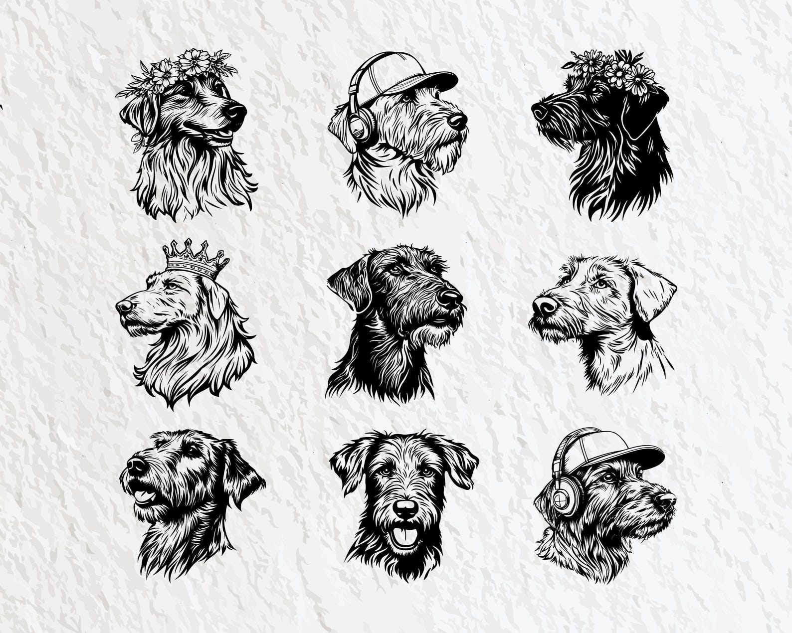 Irish Wolfhound Svg Bundle, Irish Wolfhound Silhouette, Irish Wolfhound ...