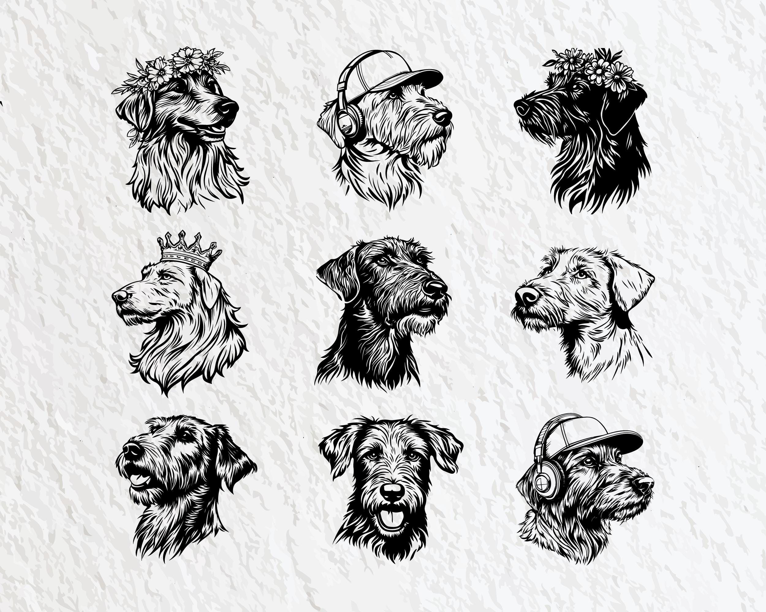 Irish Wolfhound Svg Bundle, Irish Wolfhound Silhouette, Irish Wolfhound ...