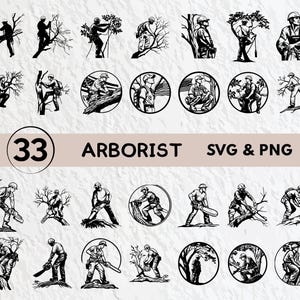 Arborist Svg Bundle, Arborist Silhouette, Arborist Clipart Png ...