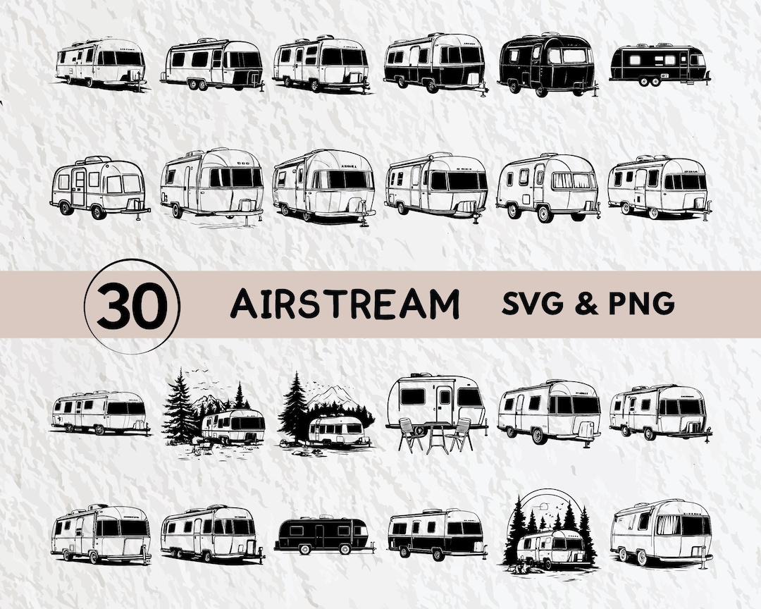 Airstream SVG Bundle: Silhouette, Clipart, Vector (digital Download) - Etsy