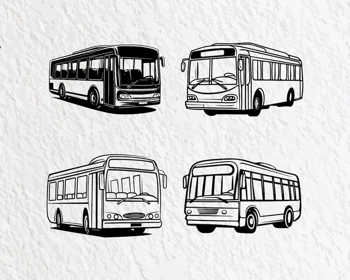 City Bus Svg Bundle, City Bus Silhouette, City Bus Clipart Png, City ...