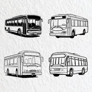 City Bus Svg Bundle, City Bus Silhouette, City Bus Clipart Png, City ...