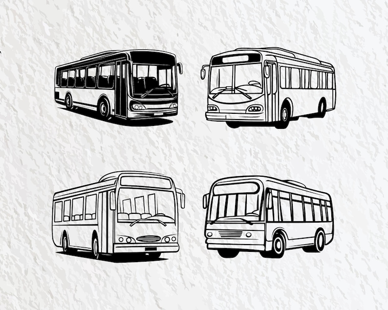 City Bus Svg Bundle, City Bus Silhouette, City Bus Clipart Png, City ...