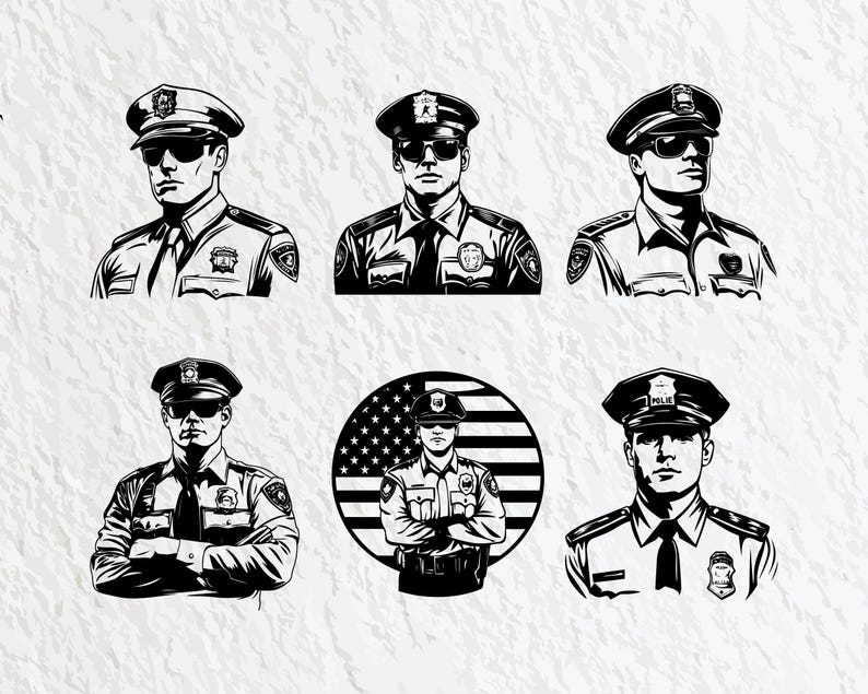 Police SVG Bundle: Silhouette, Clipart, Vector (PNG, Cricut) - Etsy