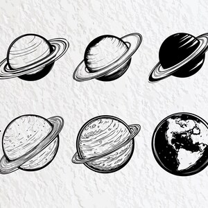 Solar System Svg Bundle, Solar System Silhouette, Solar System Clipart ...