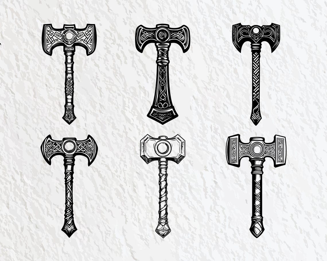 Mjolnir Svg Bundle, Mjolnir Silhouette, Mjolnir Clipart Png, Mjolnir ...