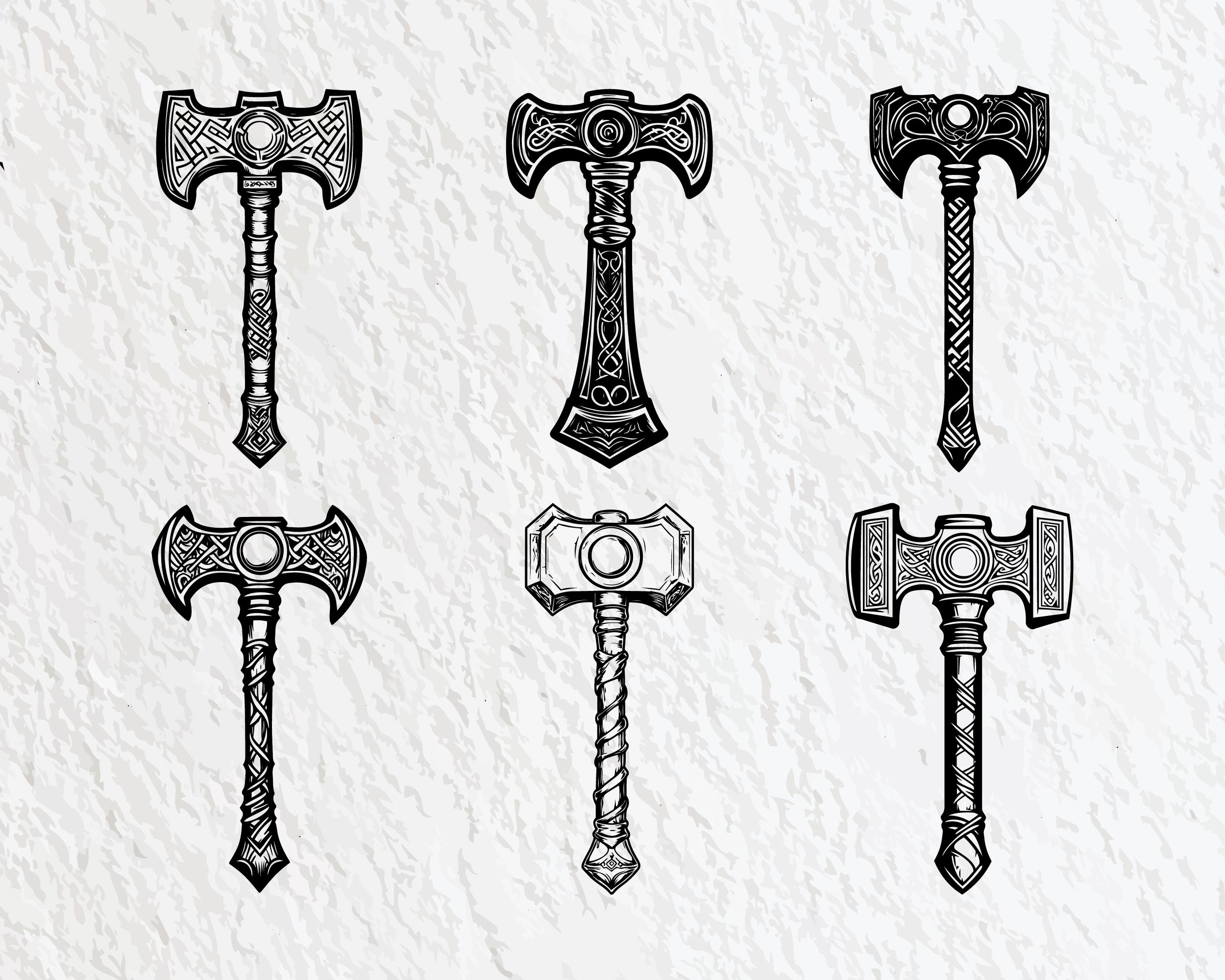 Mjolnir Svg Bundle, Mjolnir Silhouette, Mjolnir Clipart Png, Mjolnir ...