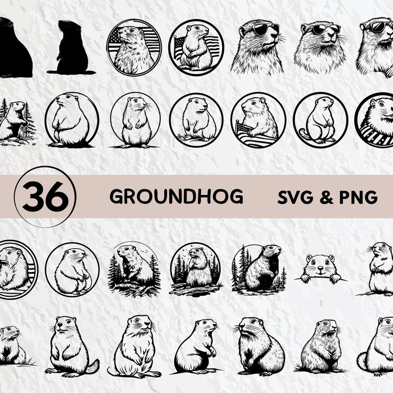 Groundhogs Day Clipart - Etsy