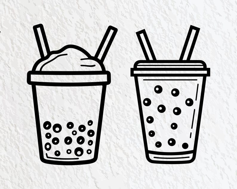 Boba Tea Svg Bundle, Boba Tea Silhouette, Boba Tea Clipart Png, Boba ...