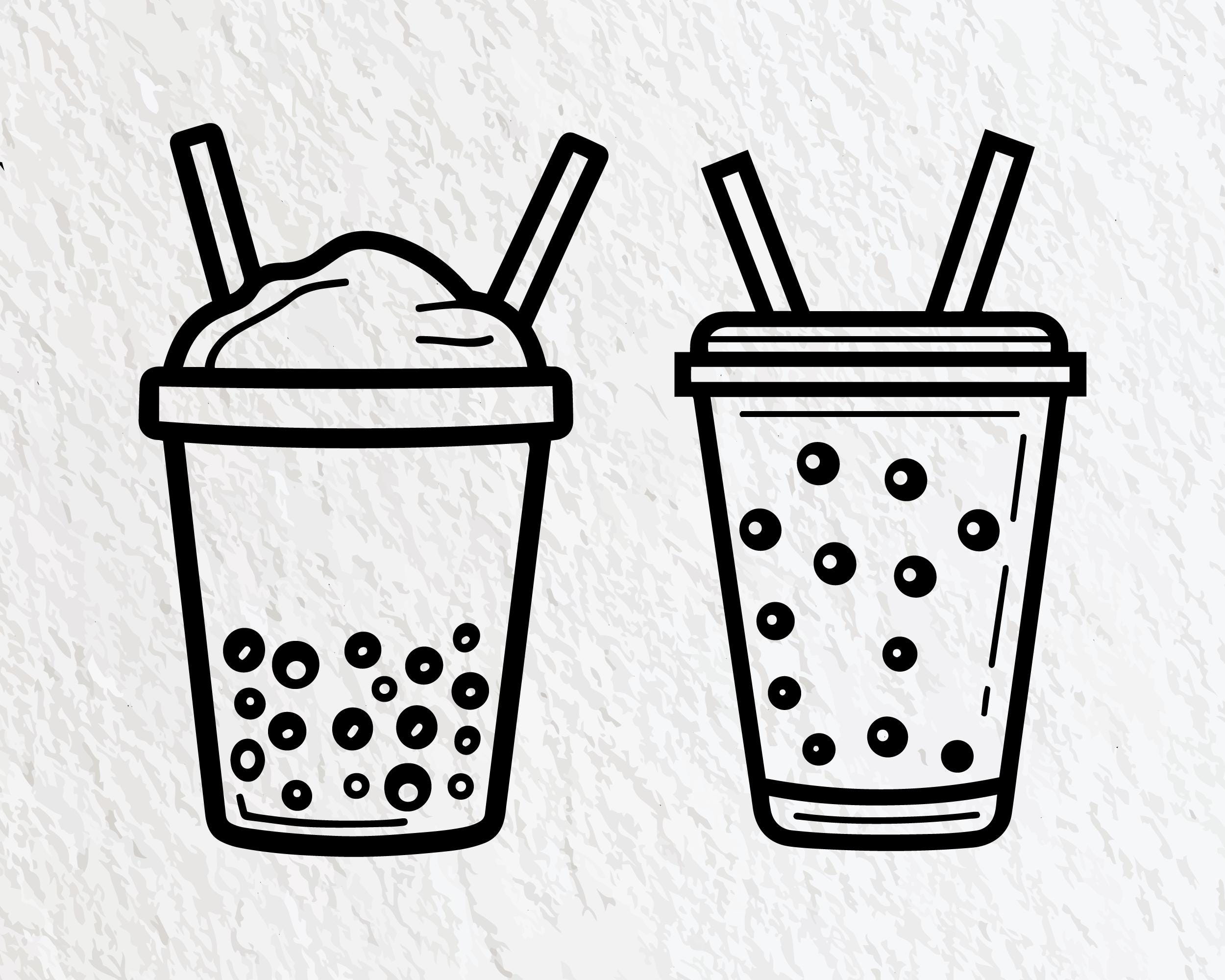 Boba Tea Svg Bundle, Boba Tea Silhouette, Boba Tea Clipart Png, Boba ...