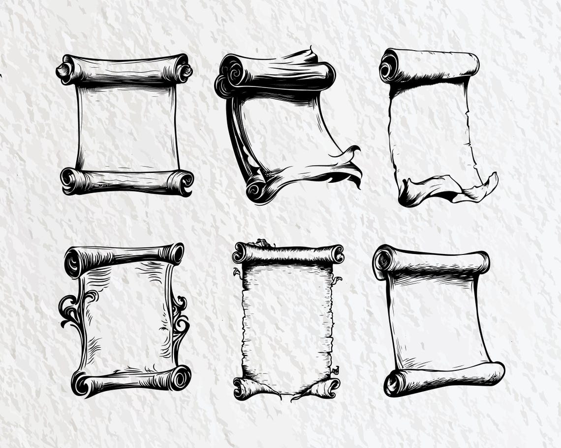 Parchment Svg Bundle, Parchment Silhouette, Parchment Clipart Png ...