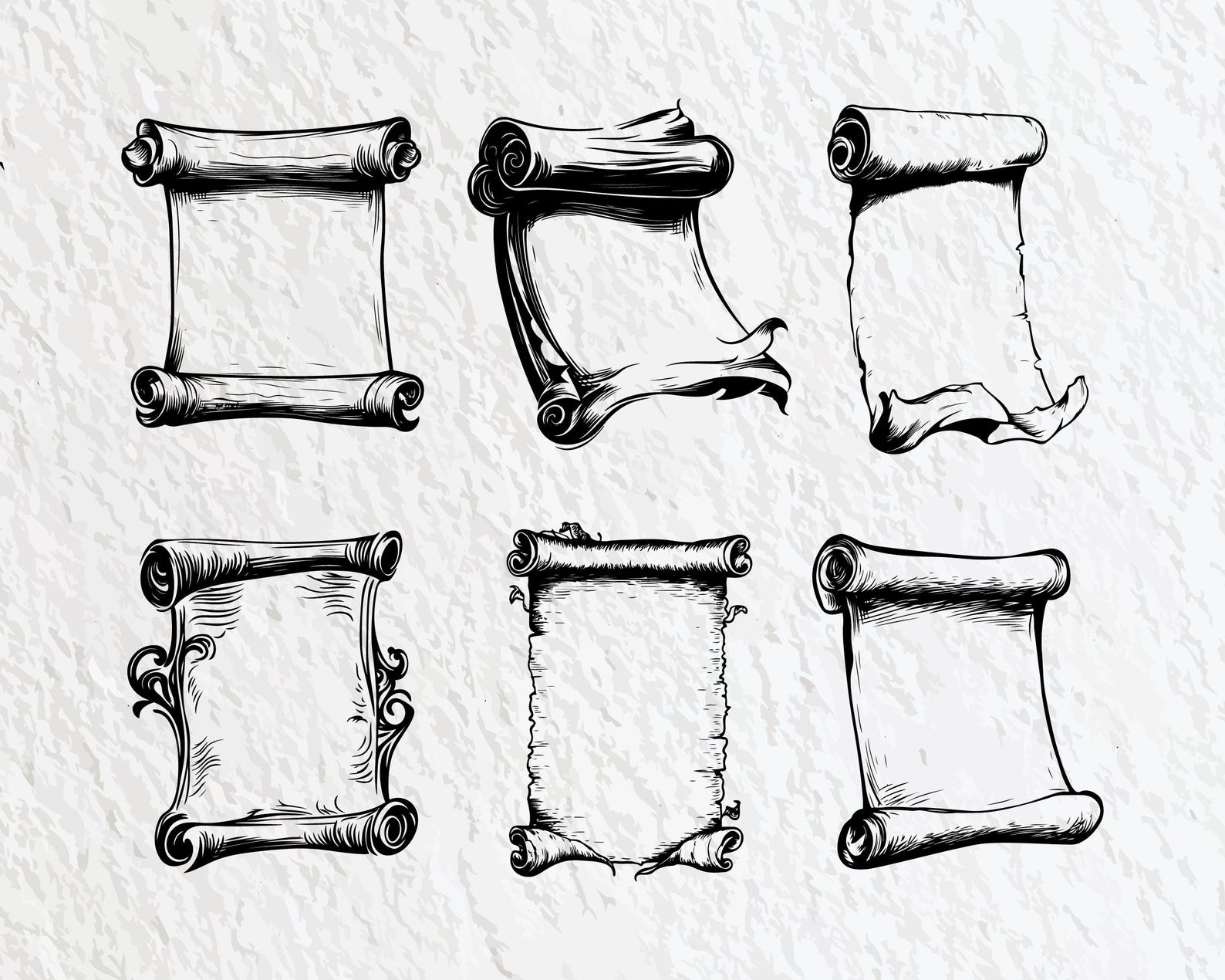 Parchment Svg Bundle, Parchment Silhouette, Parchment Clipart Png ...