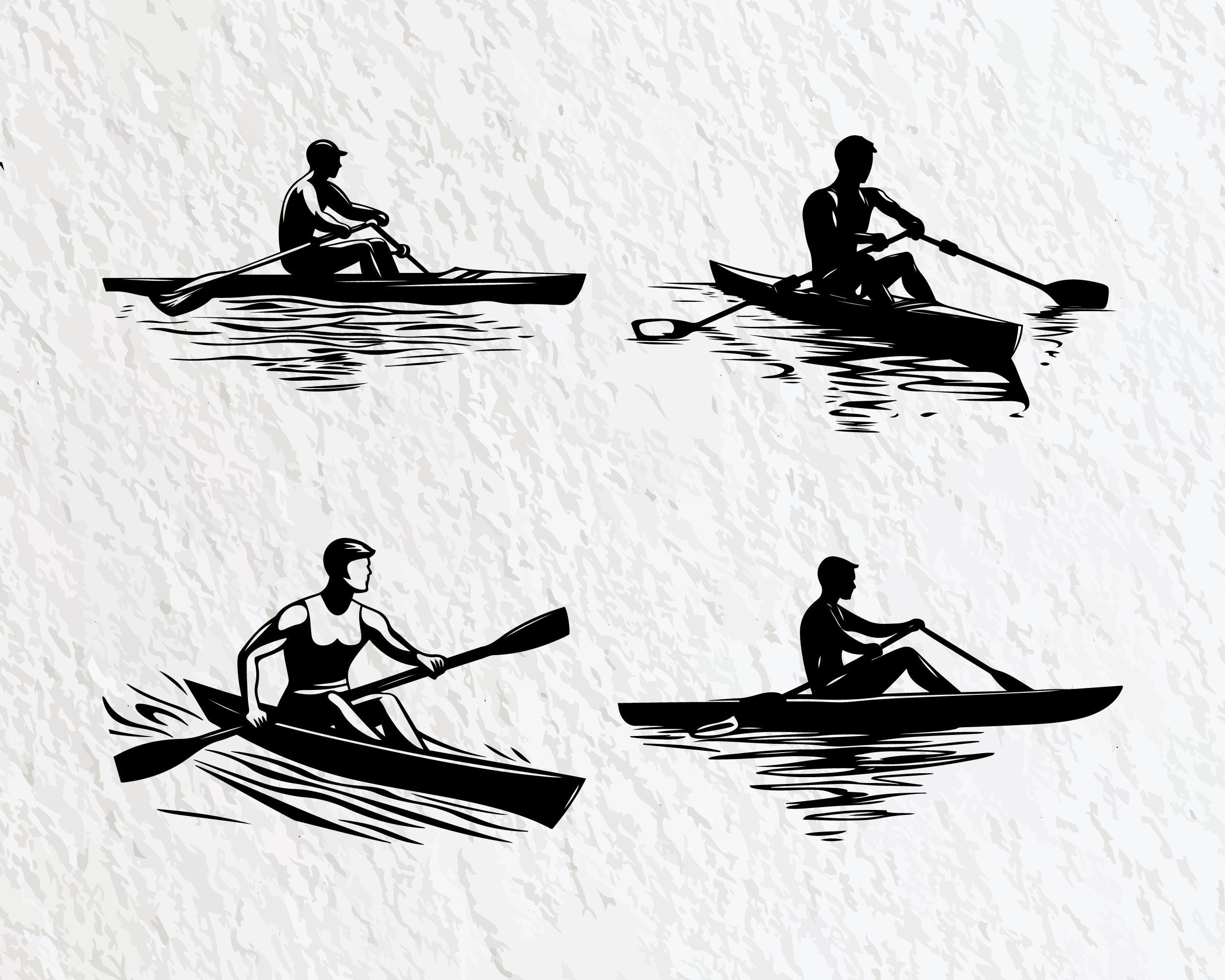 Rowing SVG Bundle: Silhouette Clipart, Cricut Decal Cut Files (PNG ...
