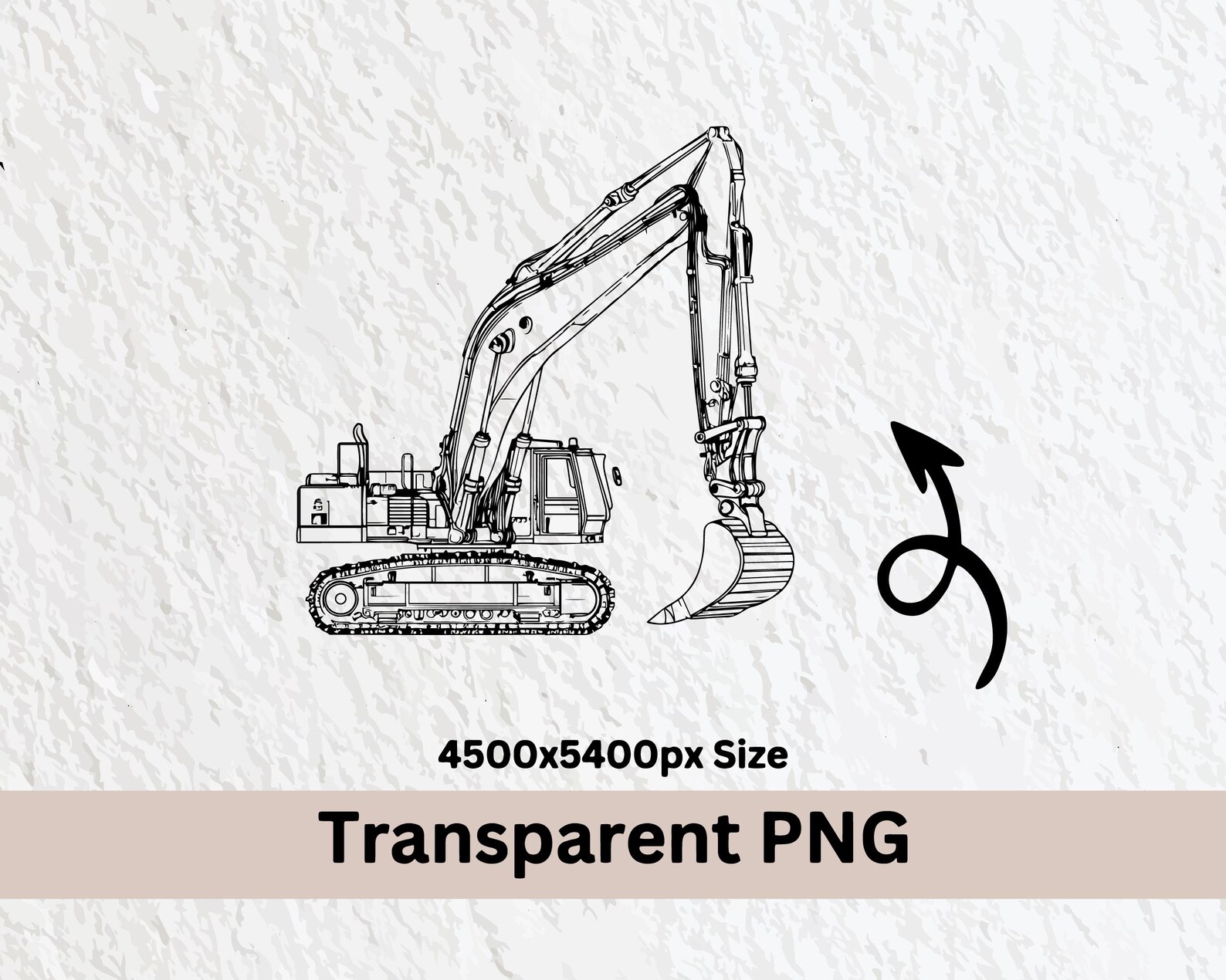 Excavator Truck SVG Bundle: Construction Clipart (PNG, Vector) - Etsy