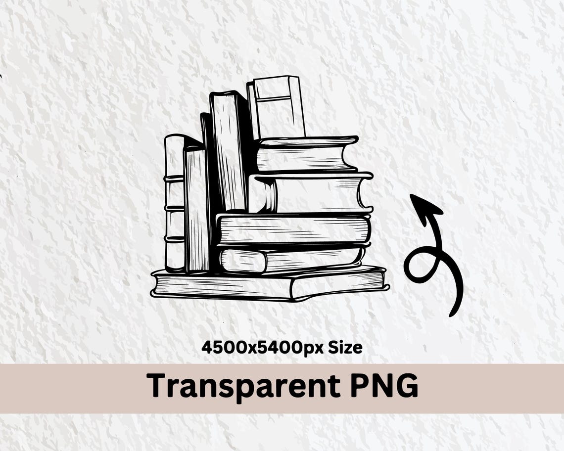 Books SVG Bundle: Stacked Book Clipart, Cricut Cut Files (digital ...