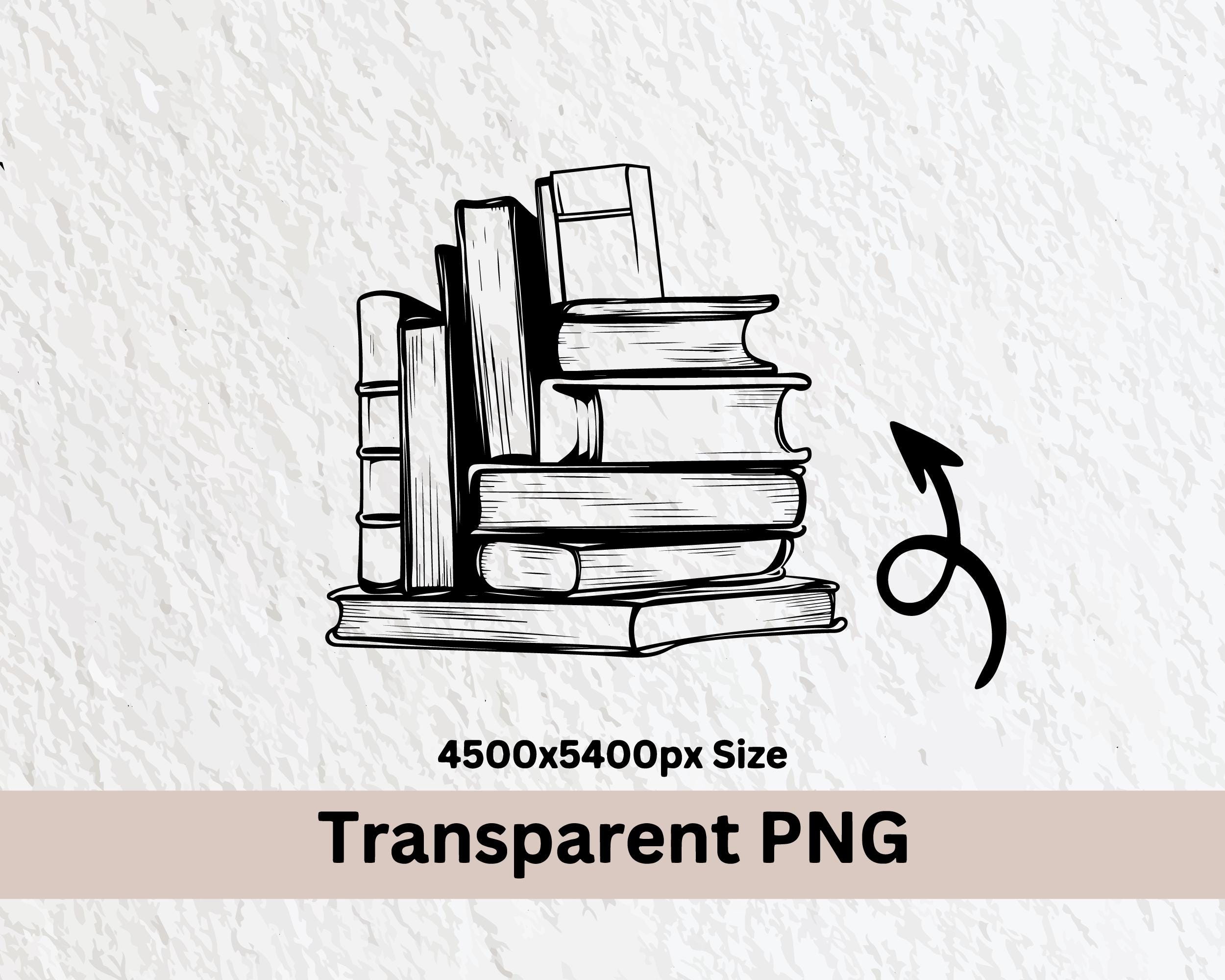 Books SVG Bundle: Stacked Book Clipart, Cricut Cut Files (digital ...