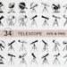 Telescope SVG Bundle: Silhouette Clipart, Logo Icon (PNG, Cricut) - Etsy