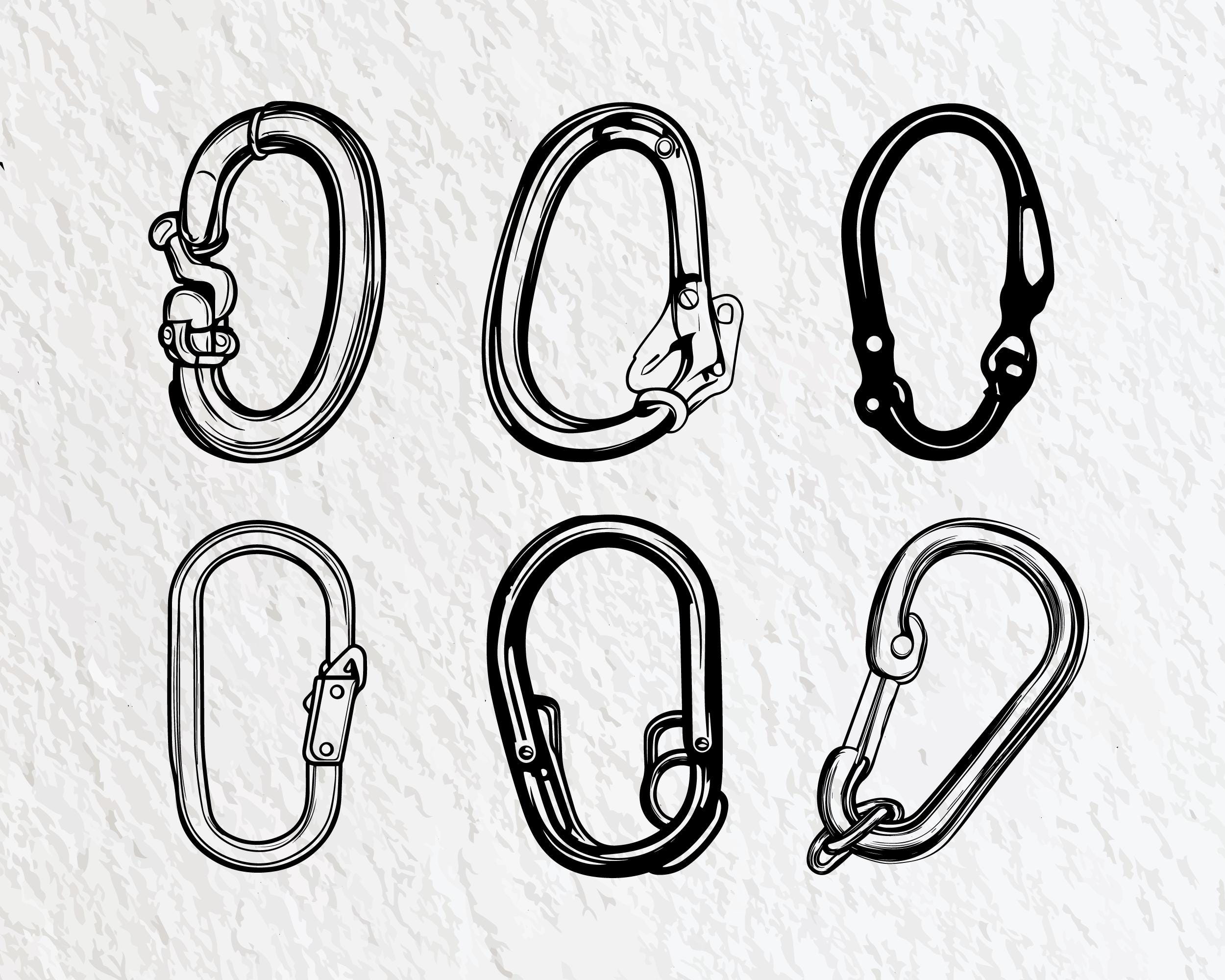 Carabiner SVG Bundle: 30 Clip Art Designs (PNG, Vector) - Etsy