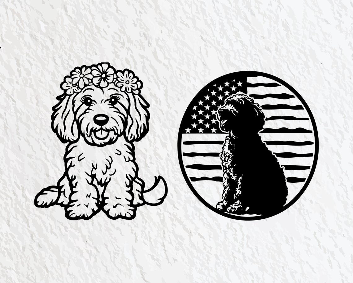 Cockapoo Dog Svg Bundle, Cockapoo Dog Silhouette, Cockapoo Dog Clipart ...