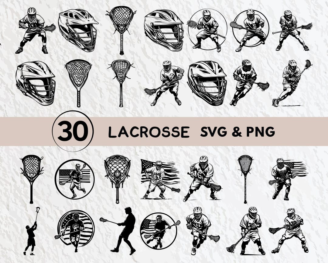 Lacrosse SVG Bundle: Outline Art, Logo, Decal (PNG, Cricut) - Etsy